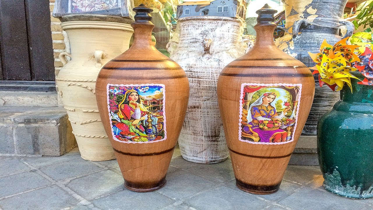 Iranian pottery and clay dishes - YouTube