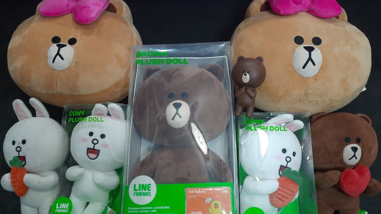 LUCU BANGET | UNBOXING BONEKA LINE FRIENDS | LINE BROWN DAN CONY - YouTube