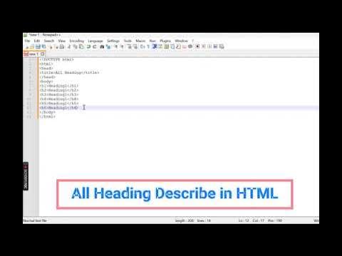All Heading Describe in HTML - YouTube