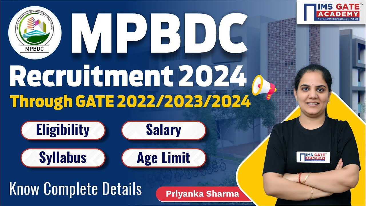MPBDC Recruitment 2024 | through GATE 22/23/24 Score | MPBDC Vacancy ...