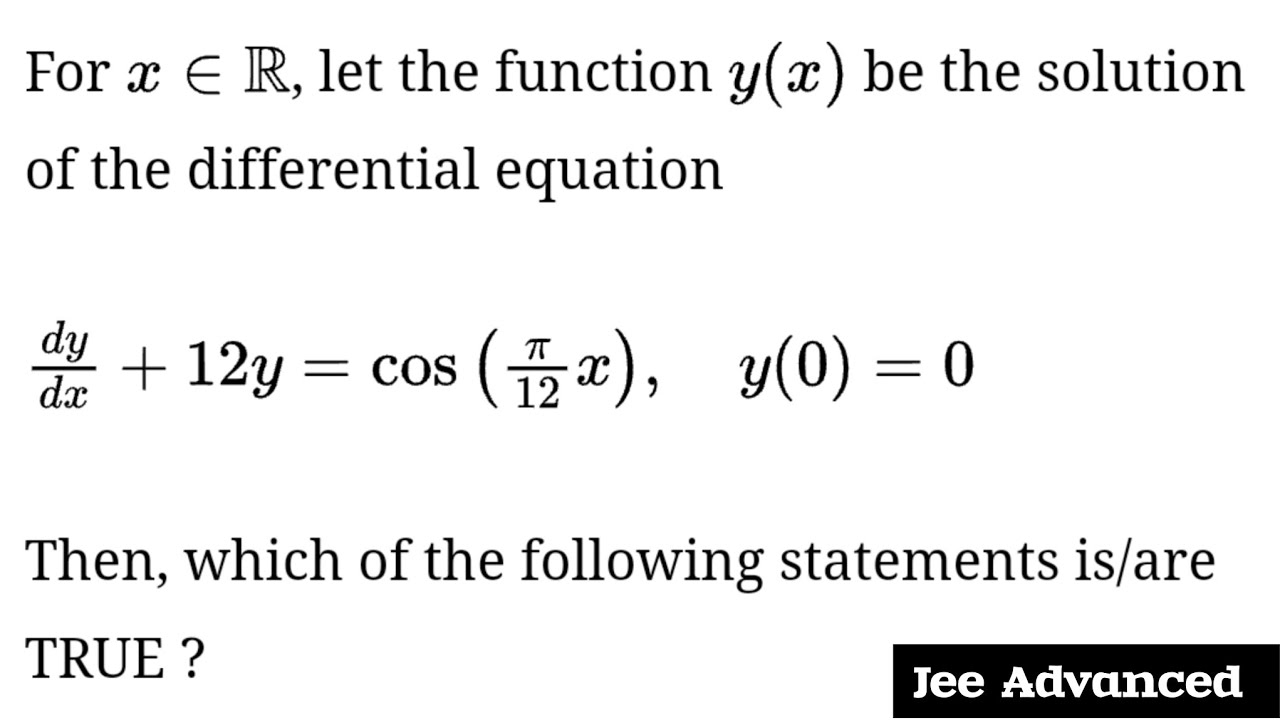 JEE Advanced MATHS Questions That Will Get You AHEAD in 2025 ? - YouTube