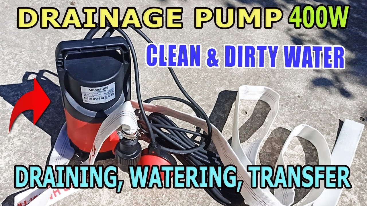 Drainage Pump for Home & Garden 400W — Water Removal, Transfer, Test in ...