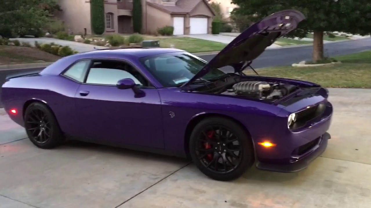 Brand new 2016 Plum Crazy Purple Hellcat - YouTube