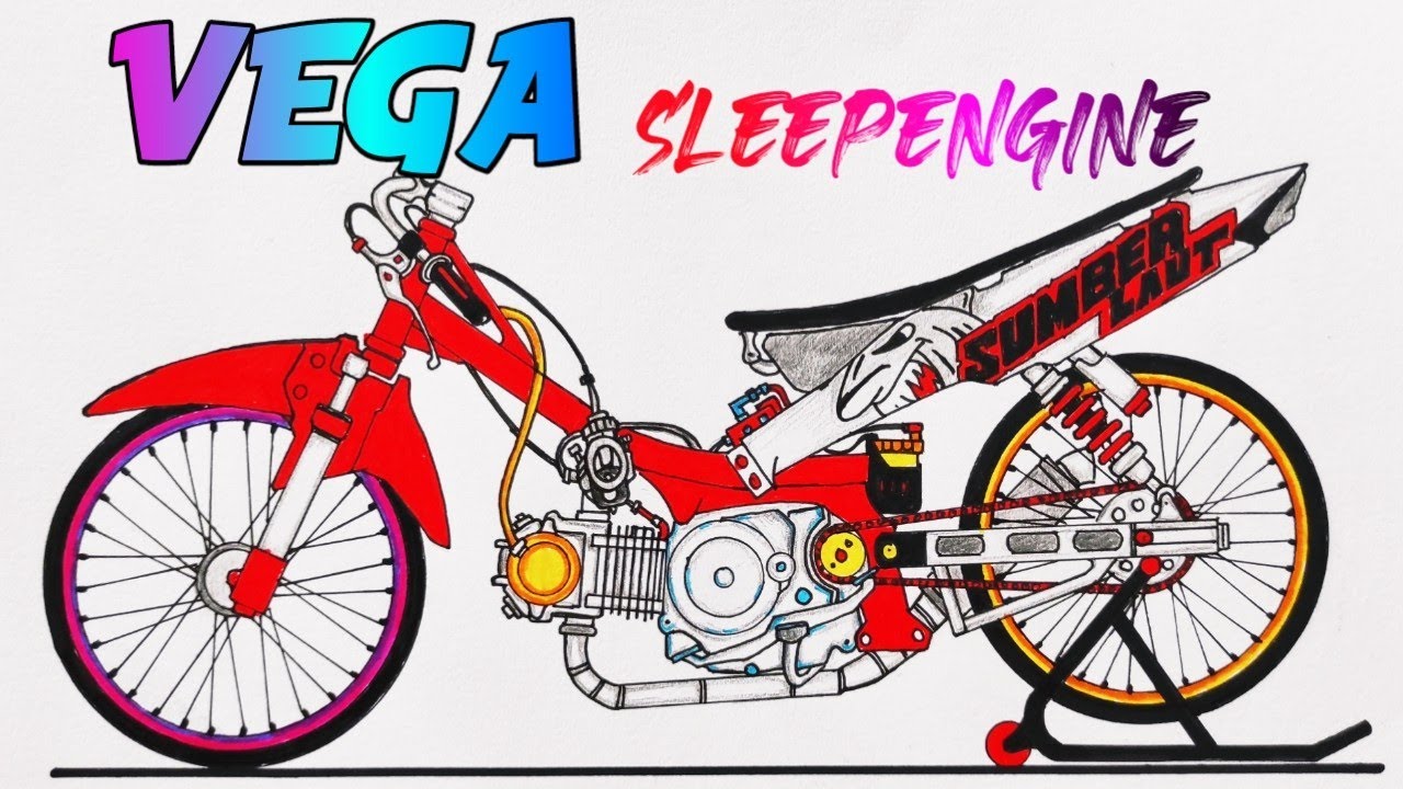 VEGA SLEEPENGINE. woww menggambar motor drag vega r herek drag bike ...