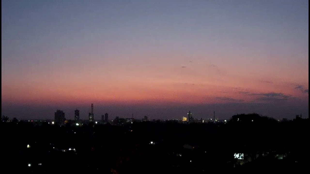 Time lapse of Sunset (downtown Lusaka) - YouTube