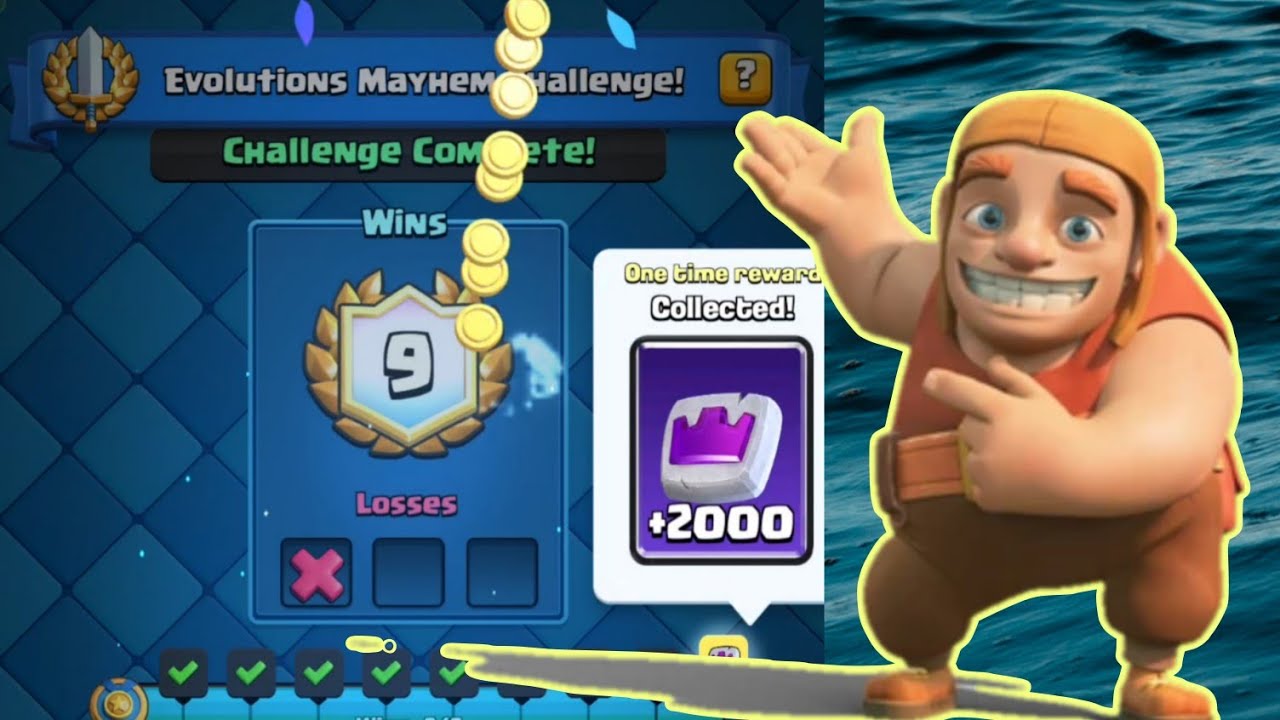“Evolution Mayhem Mastered – Best Deck, 9-1 Run” #clashroyale # ...