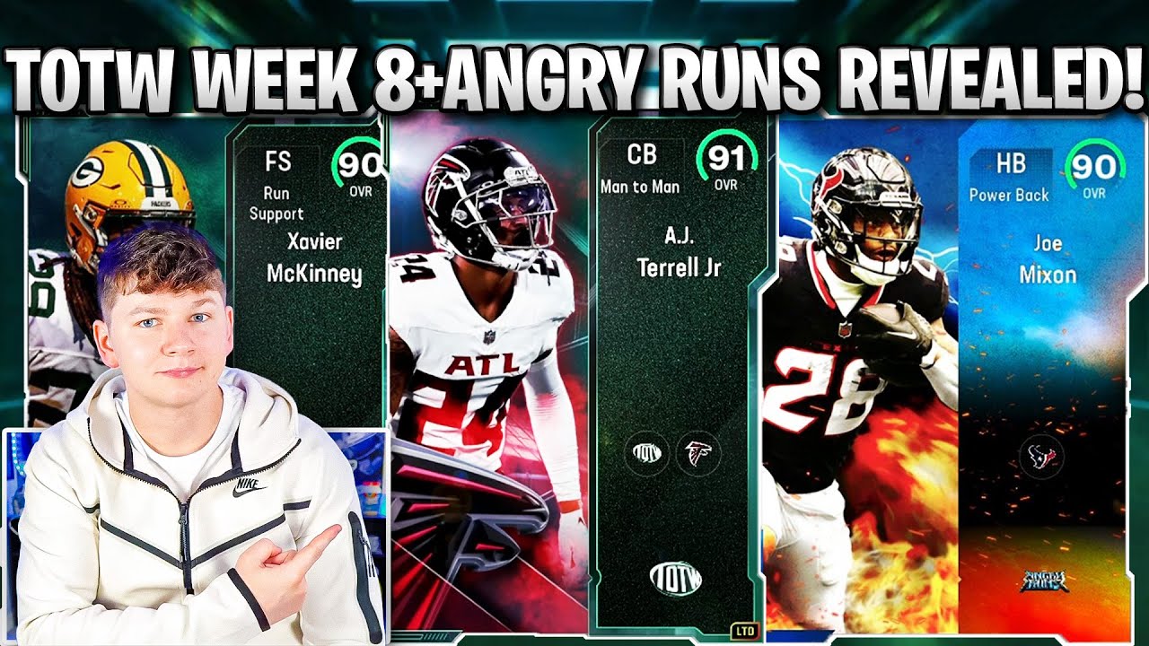 TOTW WEEK 8 AND ANGRY RUNS REVEALED! 91 AJ TERRELL, JACOBS, AND MORE ...