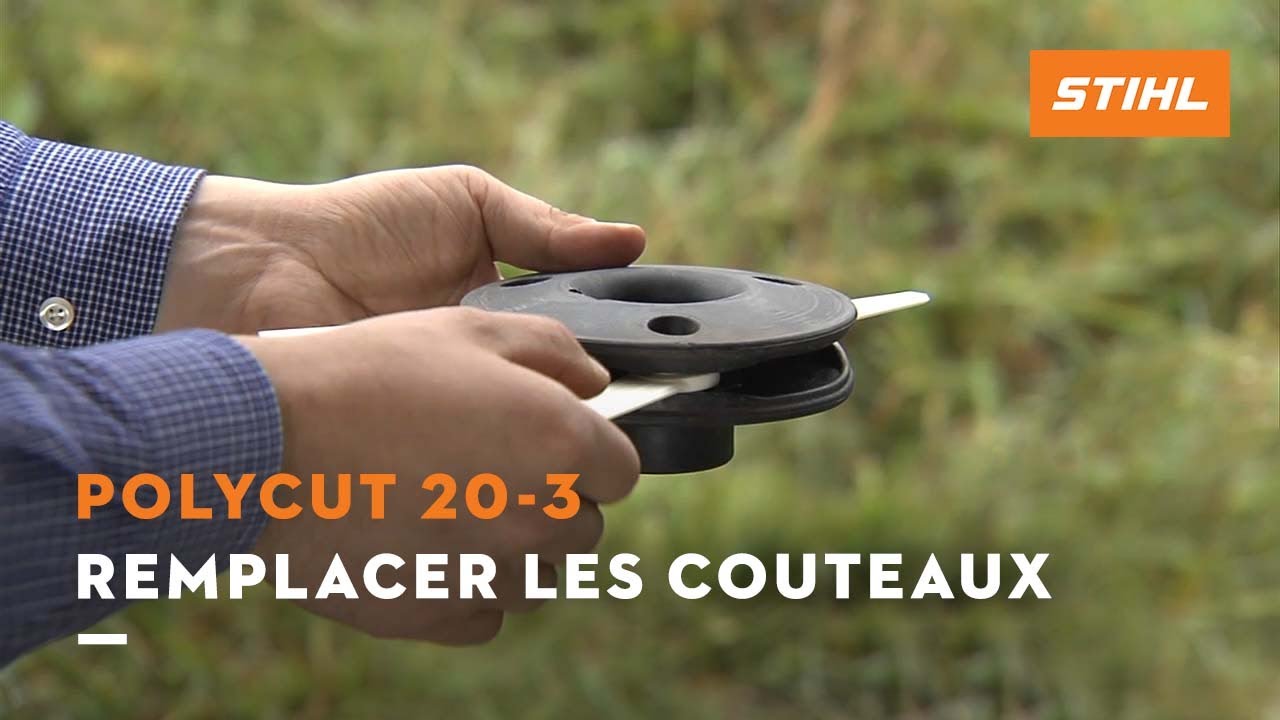 Remplacer les couteaux - PolyCut 20-3 - Coupe-bordures STIHL - YouTube