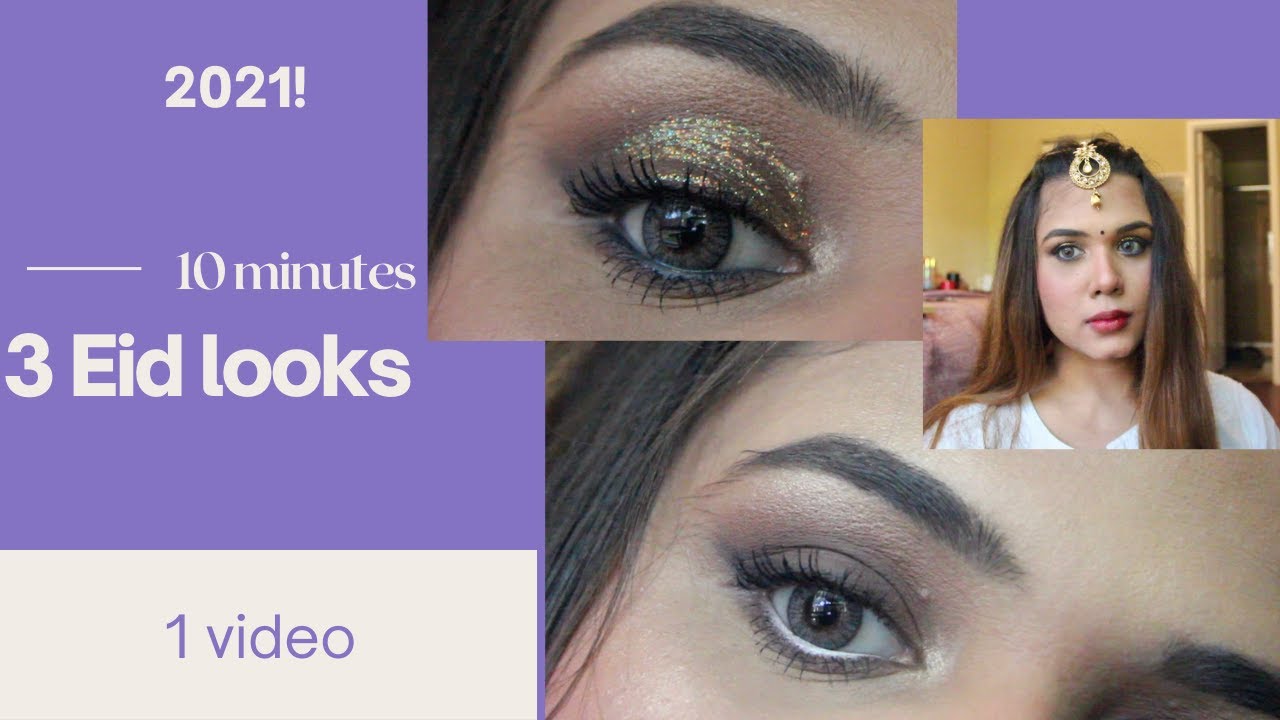 Eid makeup lookbook 2021|Simple smokey eyes|3 looks! - YouTube