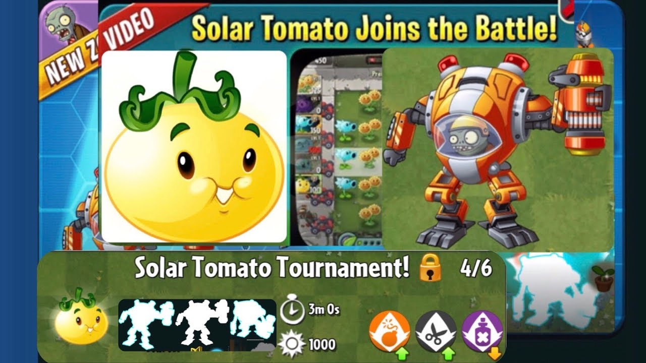 Solar Tomato Tournament Up to 2.5 Million Score Battlez Plants vs ...