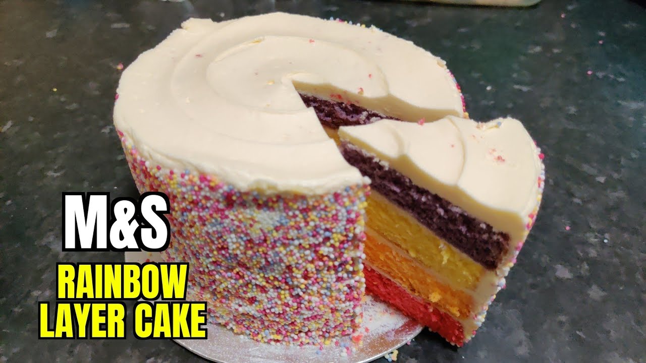 M&S Food - RAINBOW LAYER CAKE | Best Cakes in UK - YouTube