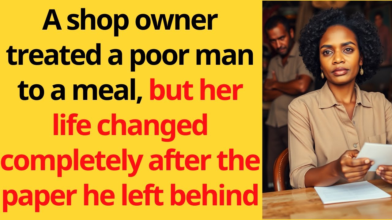 A shop owner treated a poor man to a meal, but her life changed ...