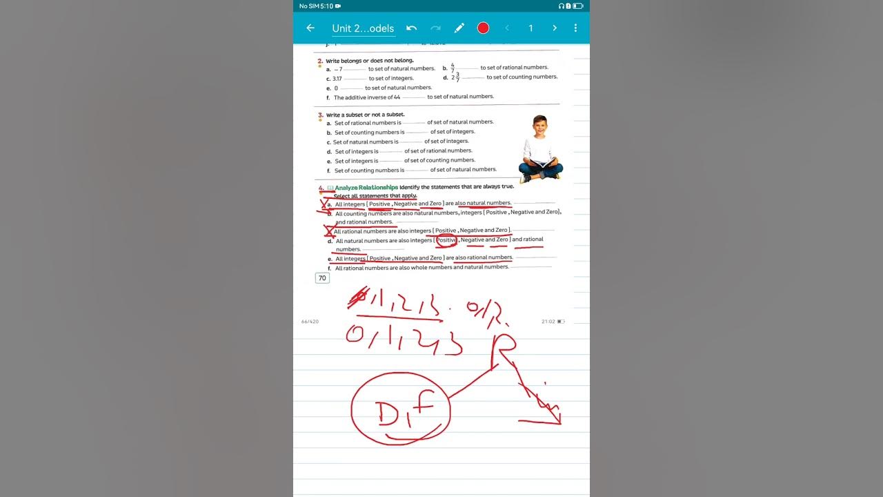 math primary 6 first term exercise 6 elmo3asr analyzing rational numbers using models - YouTube