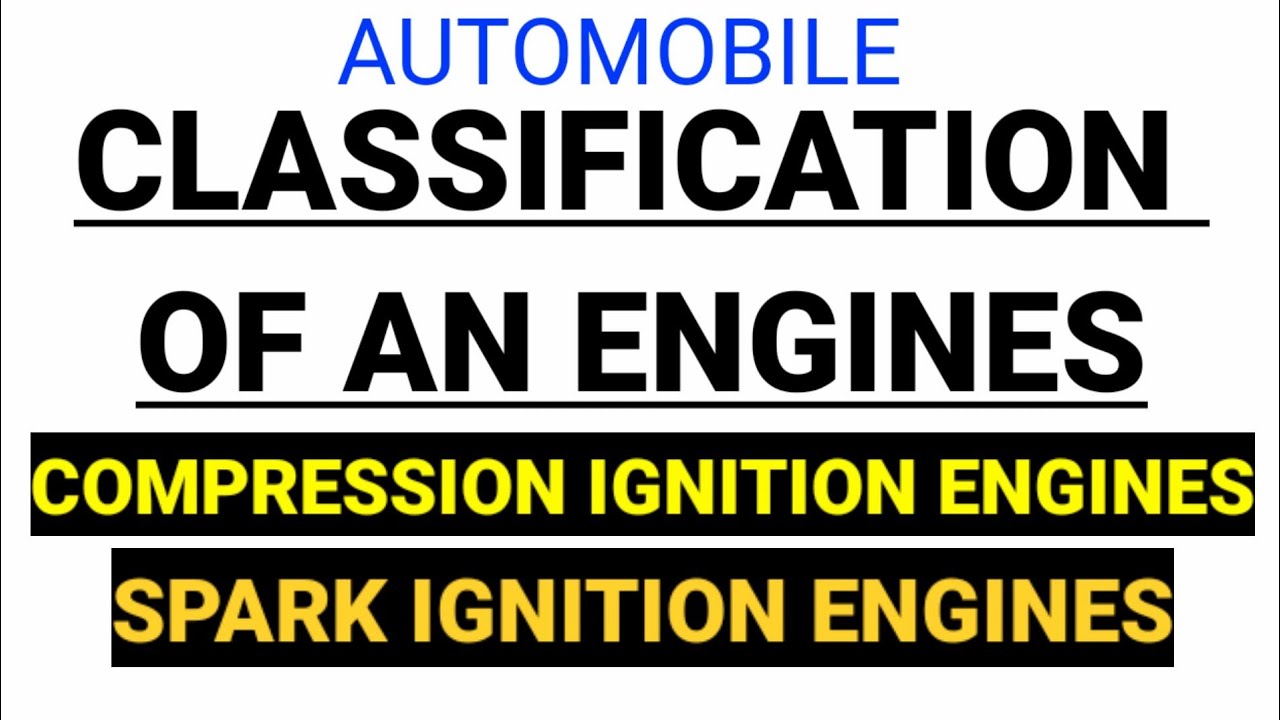 CLASSIFICATION OF AN ENGINE | ENGINE CLASSIFICATION | TYPES OF ENGINE ...