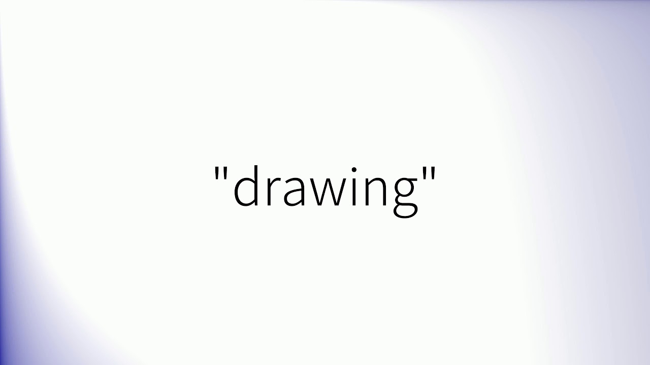 How to pronounce 'Drawing' (British English) - YouTube