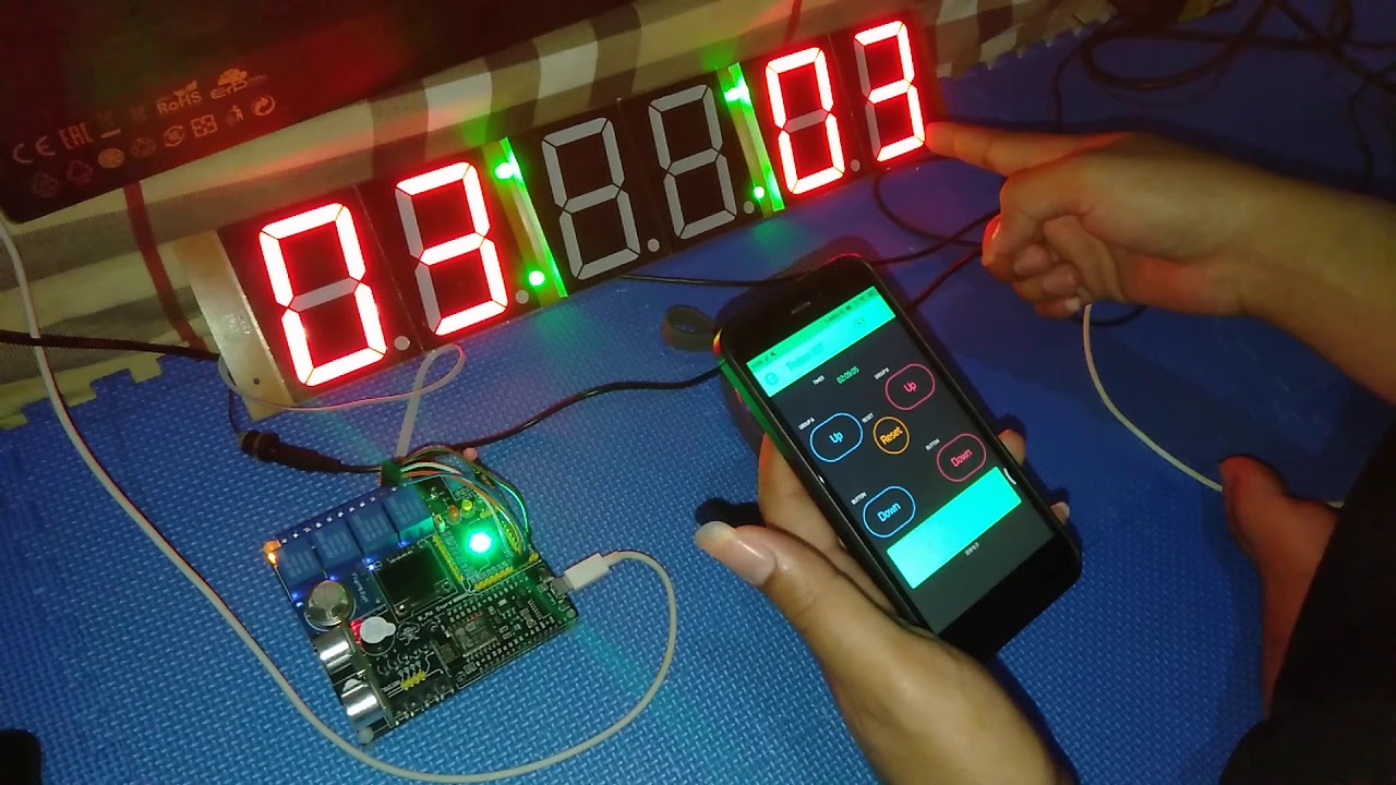 Score board Wifi seven segment via Blynk Nodemcu - YouTube