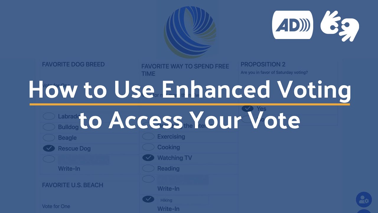[AD] [ASL] Accessible Vote by Mail Tutorial Using Enhanced Voting - YouTube
