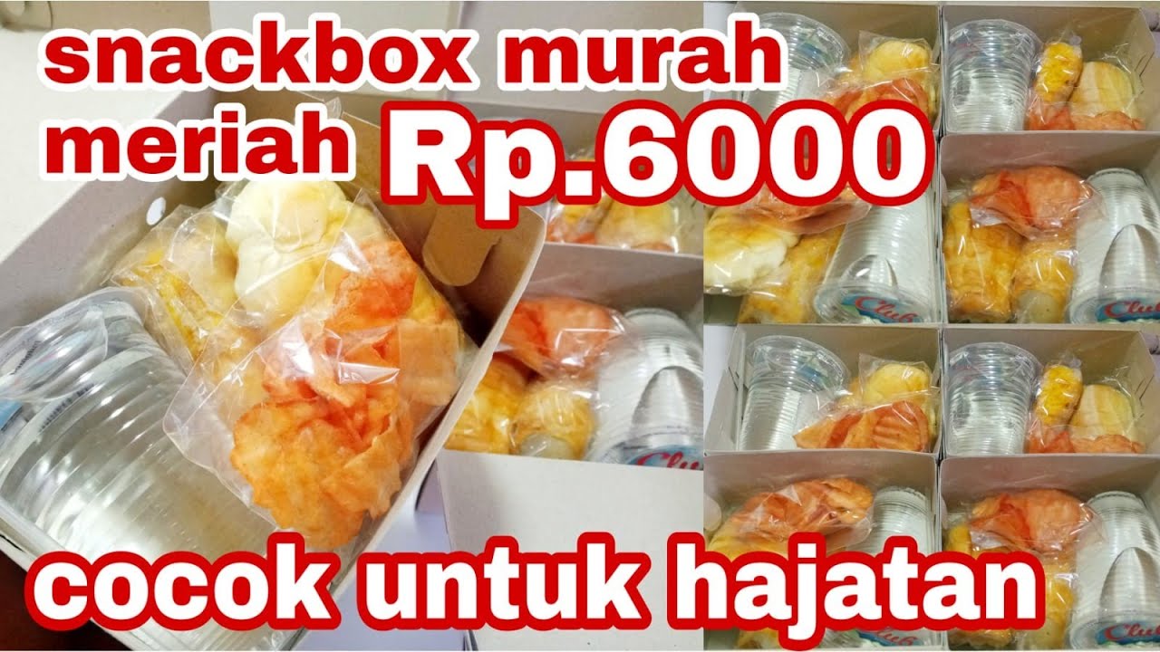 Snackbox murah meriah cocok untuk acara hajatan Rp.6000 - YouTube