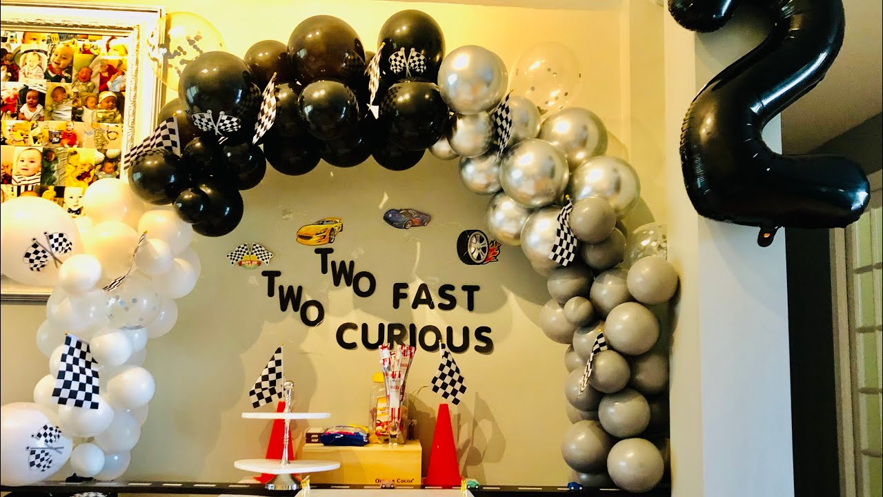 TOO FAST, TOO CURIOUS THEME! James 2nd birthday - YouTube