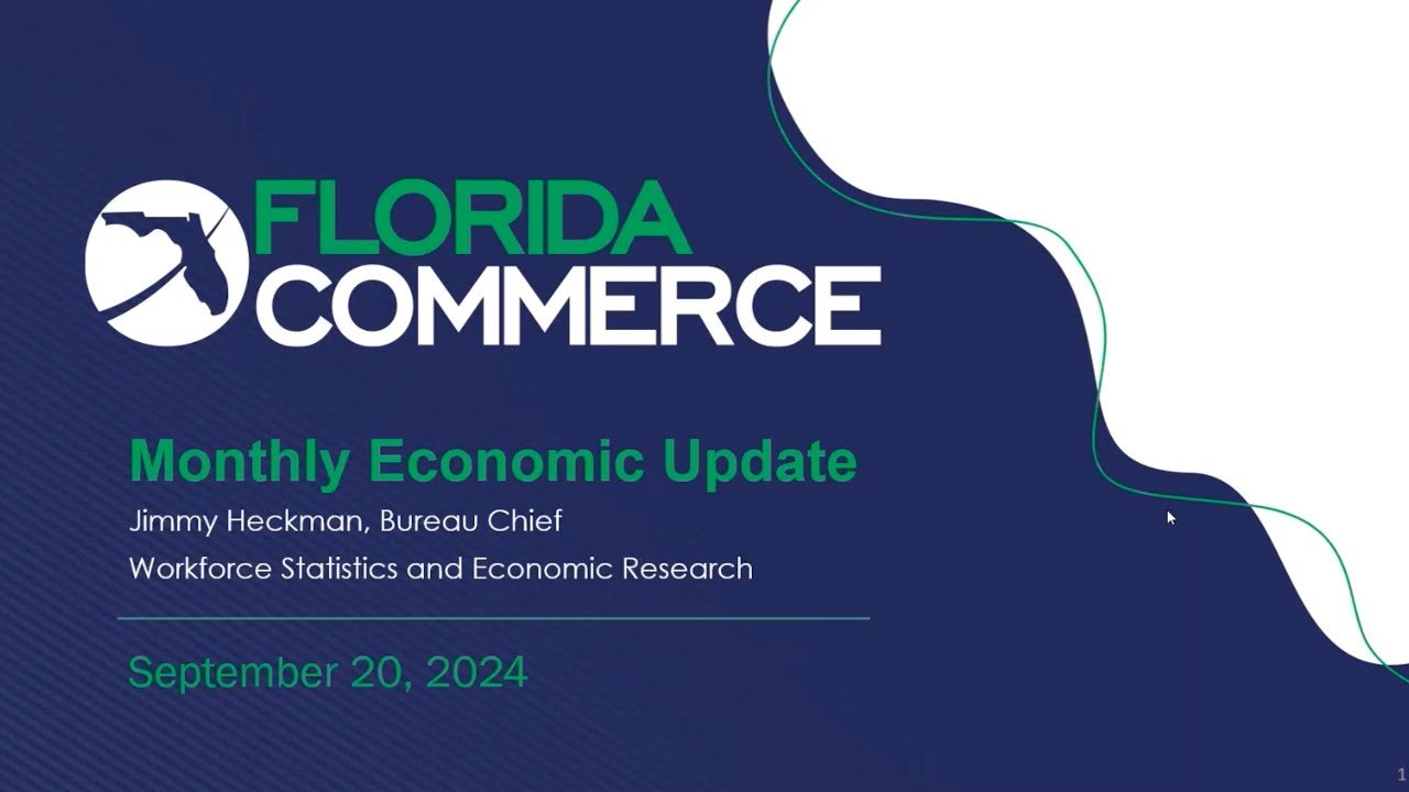 FloridaCommerce Economic Data Release - August 2024 - YouTube