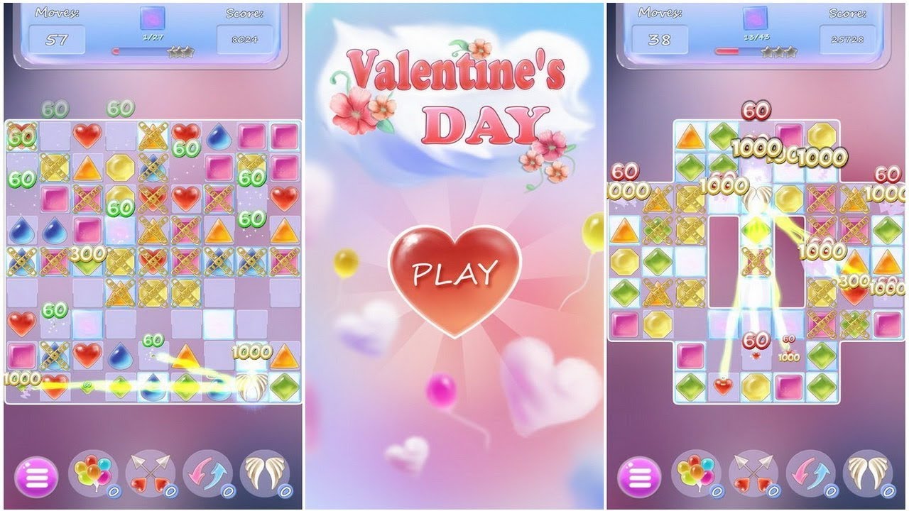 VALENTINE’S DAY: MATCH & CRUSH - match 3 game for Android mobile - YouTube
