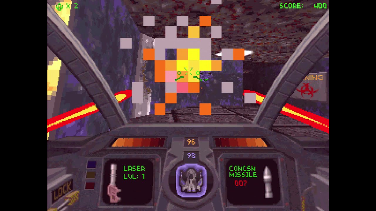 Descent (1995) DOS game @ Sound Blaster AWE32 - YouTube