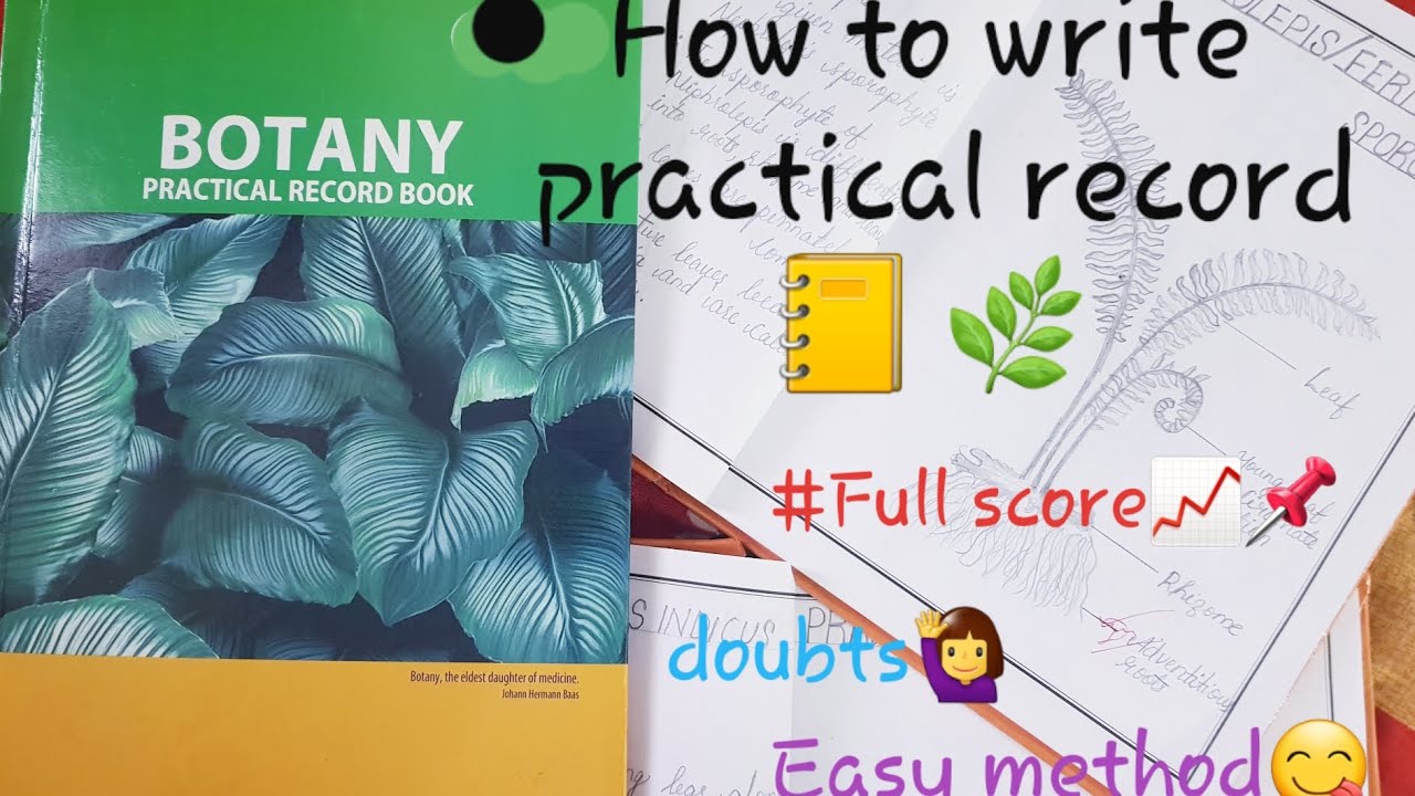 How to prepare botany practical records??📈🌿 - YouTube