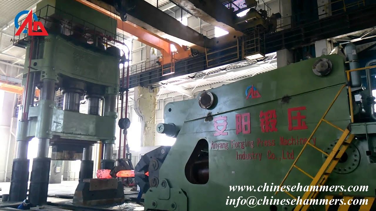 Hydraulic Forging Press, hot press, open die press - YouTube