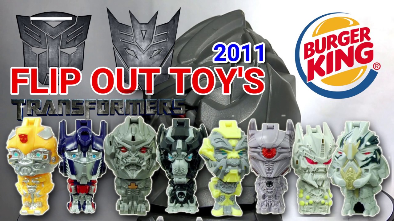 2011 Burger King Flip out toys kids meal Transformers - YouTube