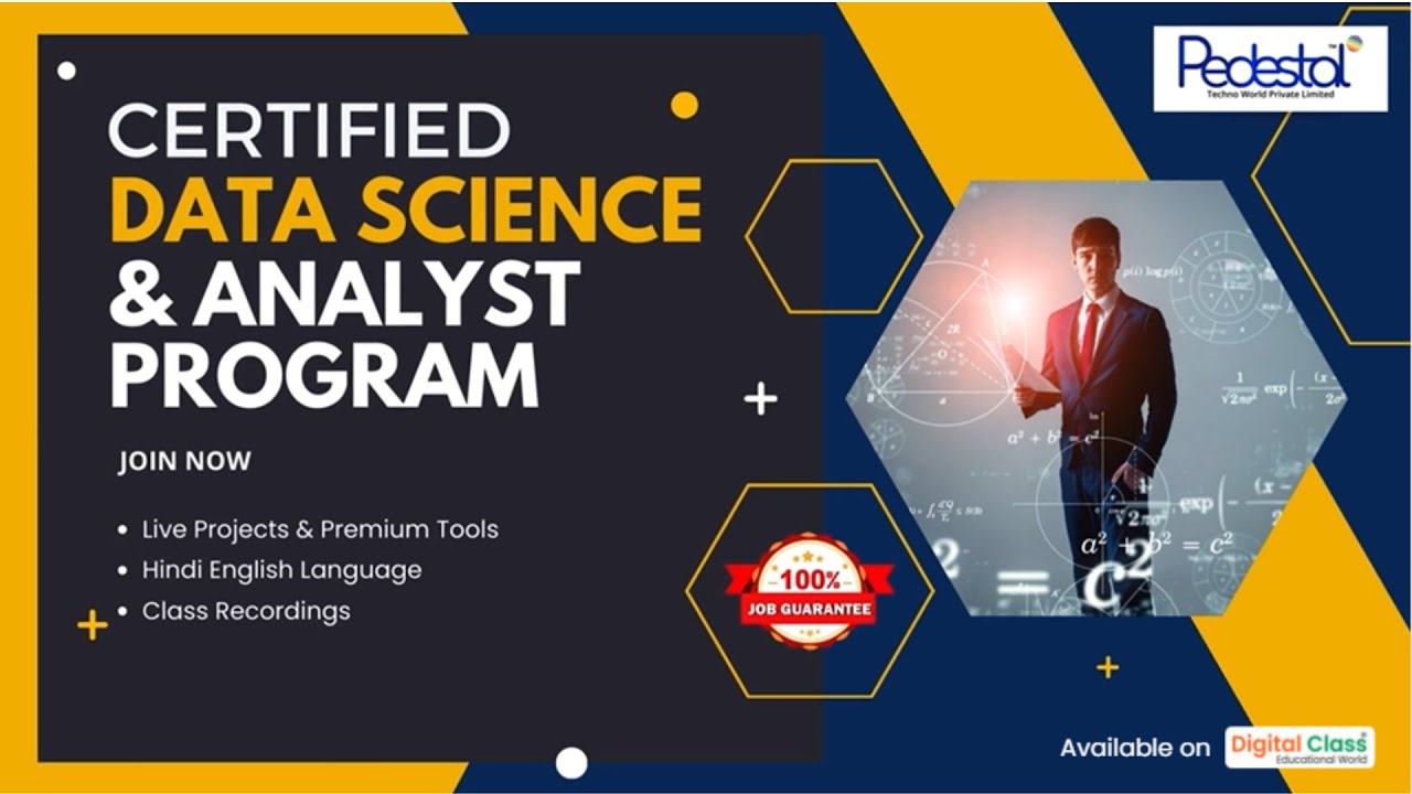 Certified Data Science & Analyst Program Provided By Pedestal Techno World - YouTube