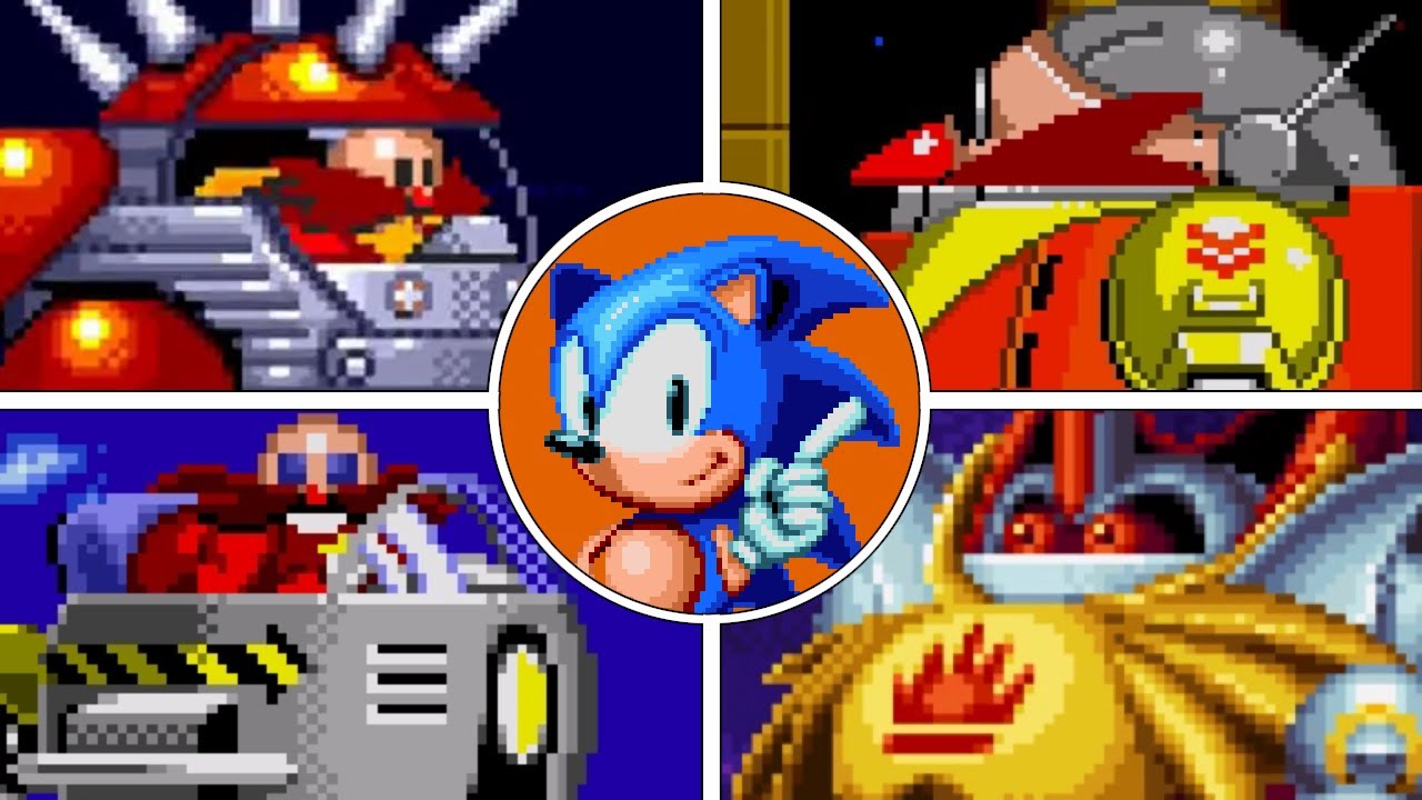 Sonic 1, 2, CD, 3&K & Mania: All Bosses as Sonic (No Damage) - YouTube