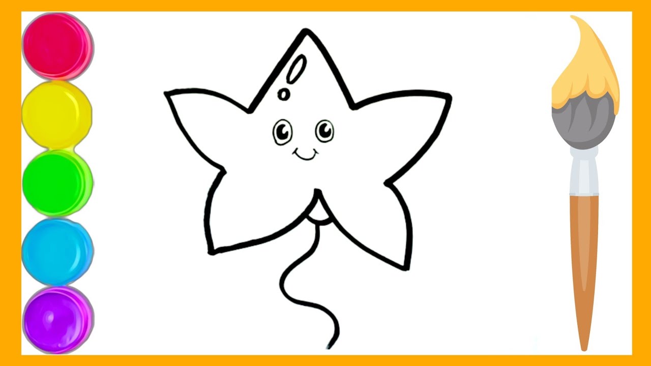 how to draw a cute star | cute star drawing for kids and toodlers - YouTube