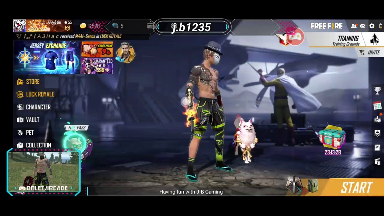 Watch me stream Free Fire on YouTube - YouTube