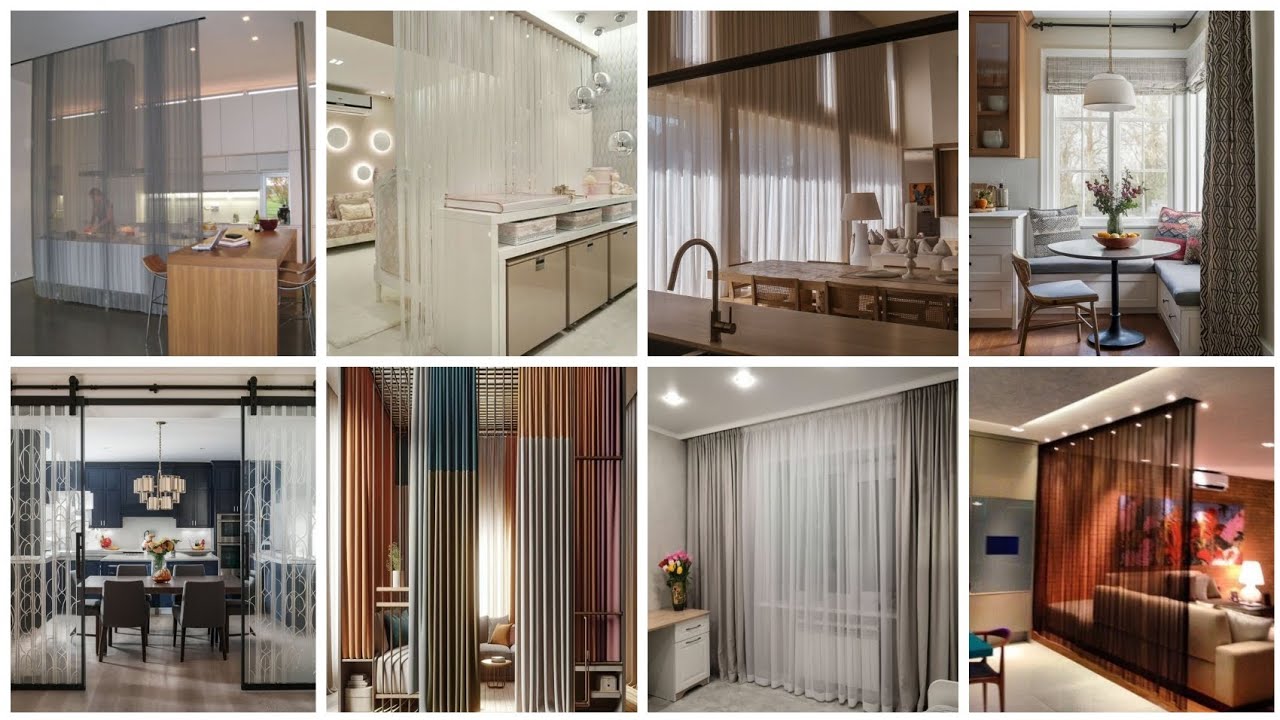 Amazing Curtains Kitchen Divider |Easiest Way To Separate Your Open ...