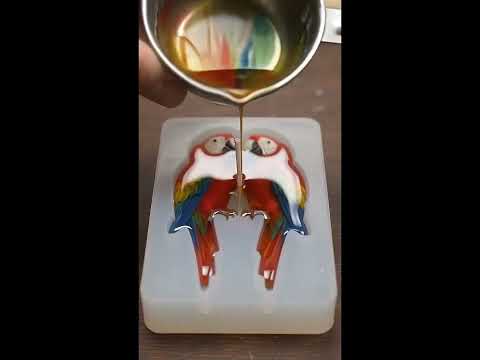 🔥 I Made a Real Macaw Parrot Couple Candle… Then Lit Them Up! 🦜❤️🕯️#viral #trending #couple #love