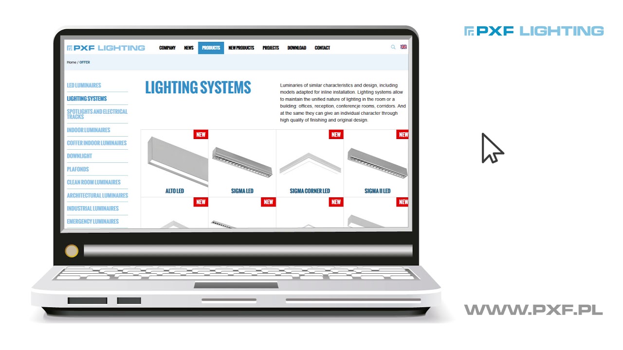 PXF Lighting website www.pxf.pl - YouTube