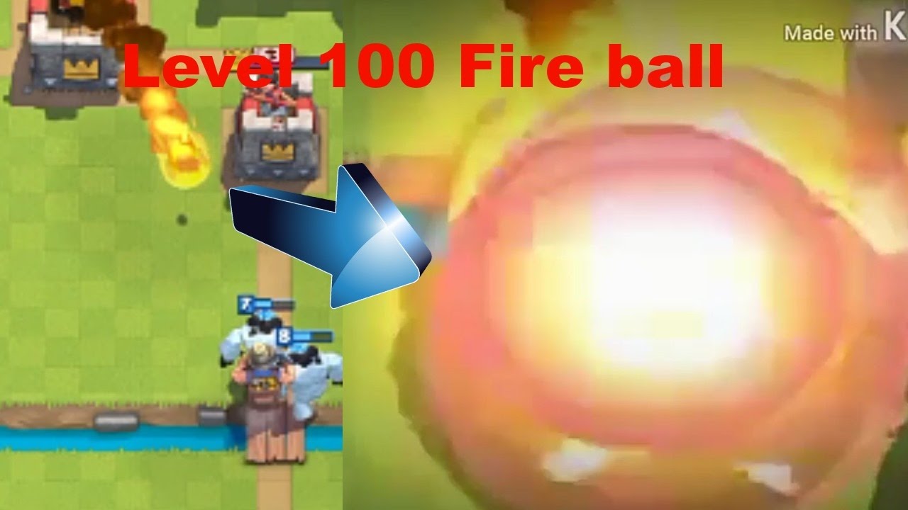 Level 100 Fireball ( clash royale ) - YouTube