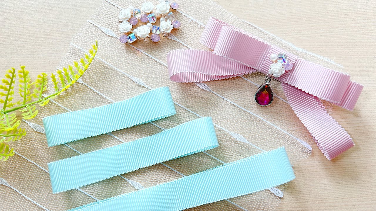DIY, How to Make a Barrette Hair Clip with Silk Gros Grain Ribbon ...