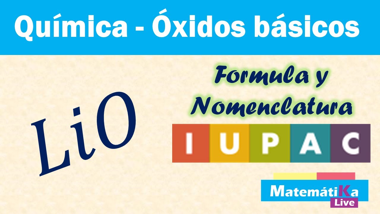 Nomenclatura y formulación del monóxido de litio LiO - YouTube