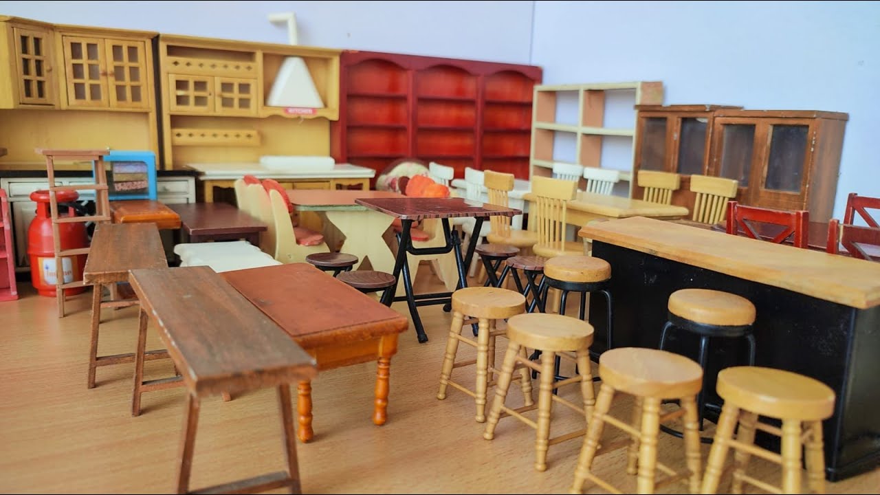 My All Miniature Real Furniture Kitchen Set Collection | Mini Furniture ...