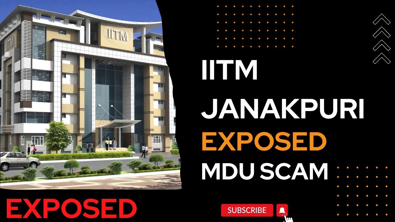 IITM Janakpuri SCAM Exposed🔥🔥🔥 II MDU SCAM - YouTube