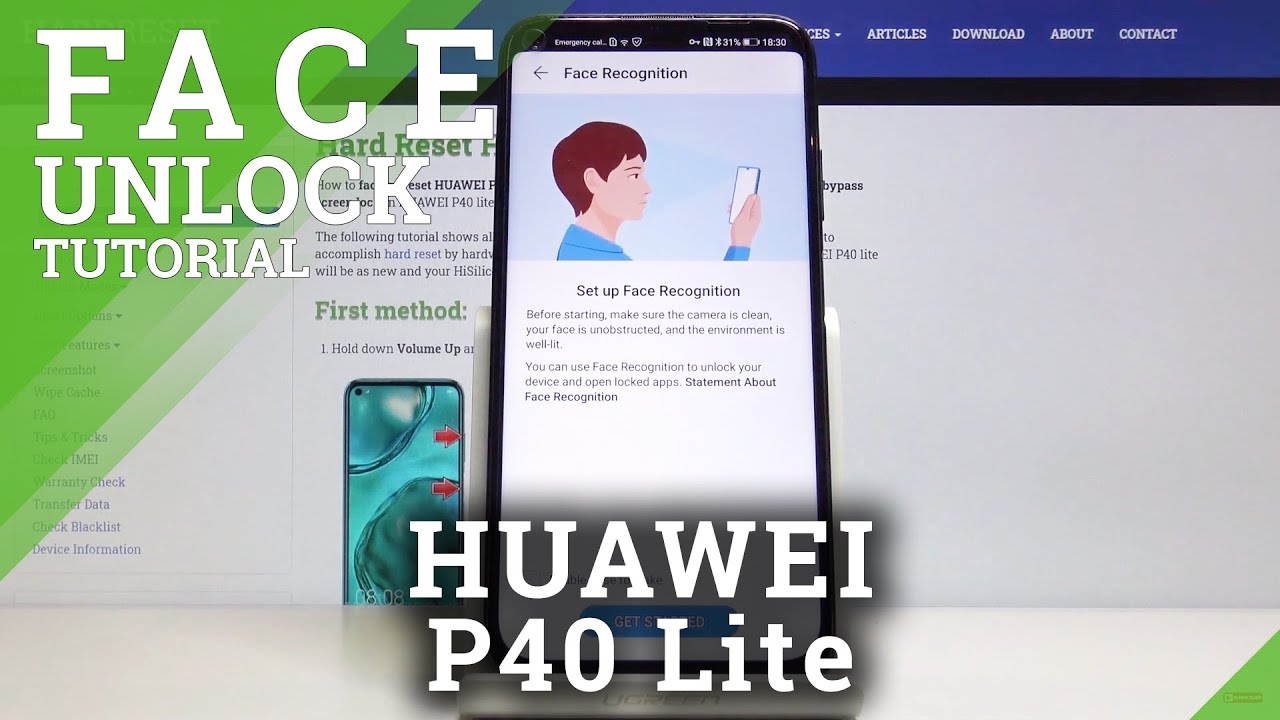 HUAWEI P40 Lite Face Unlock | How to Set Up Face Recognition - YouTube