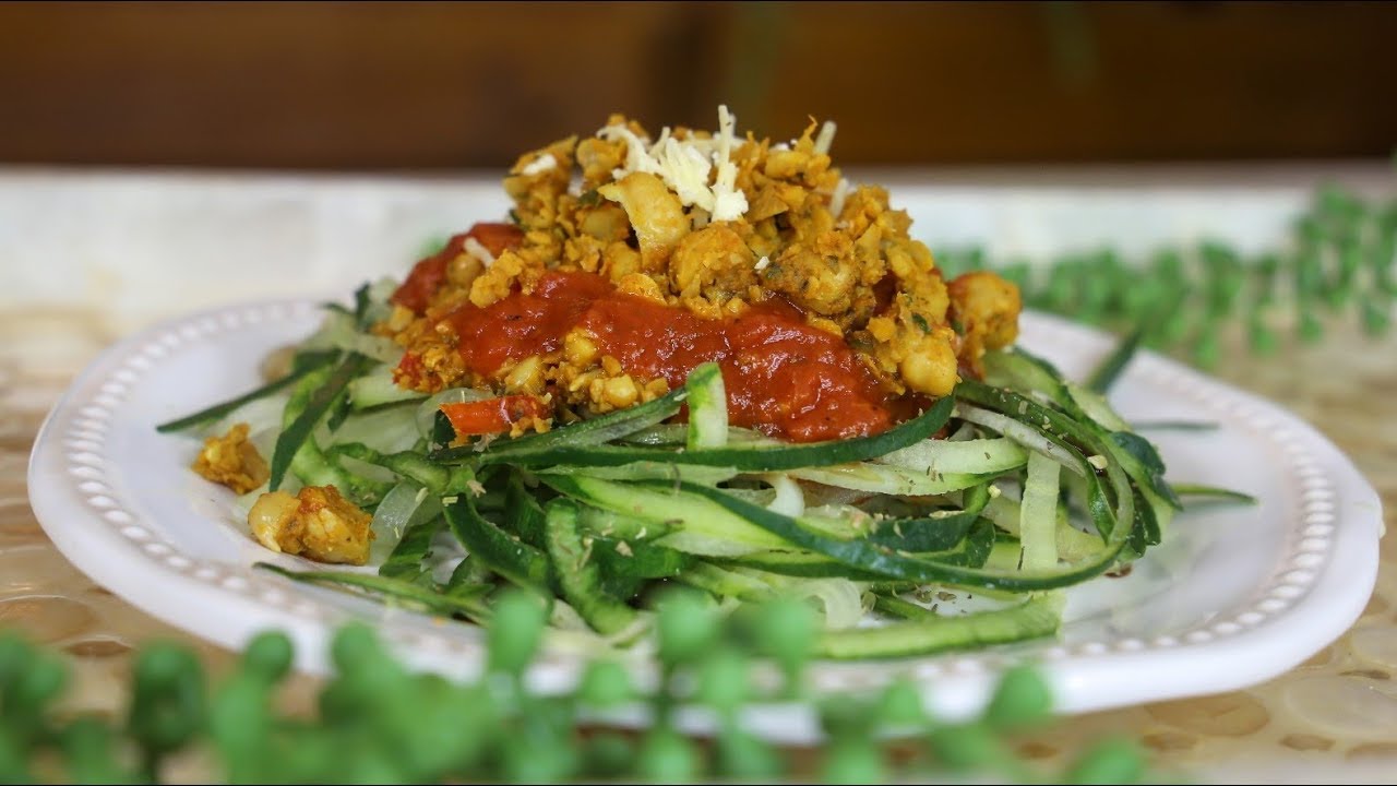 Pasta de Calabacín y Garbanzo - Vegan Puerto Rico - YouTube