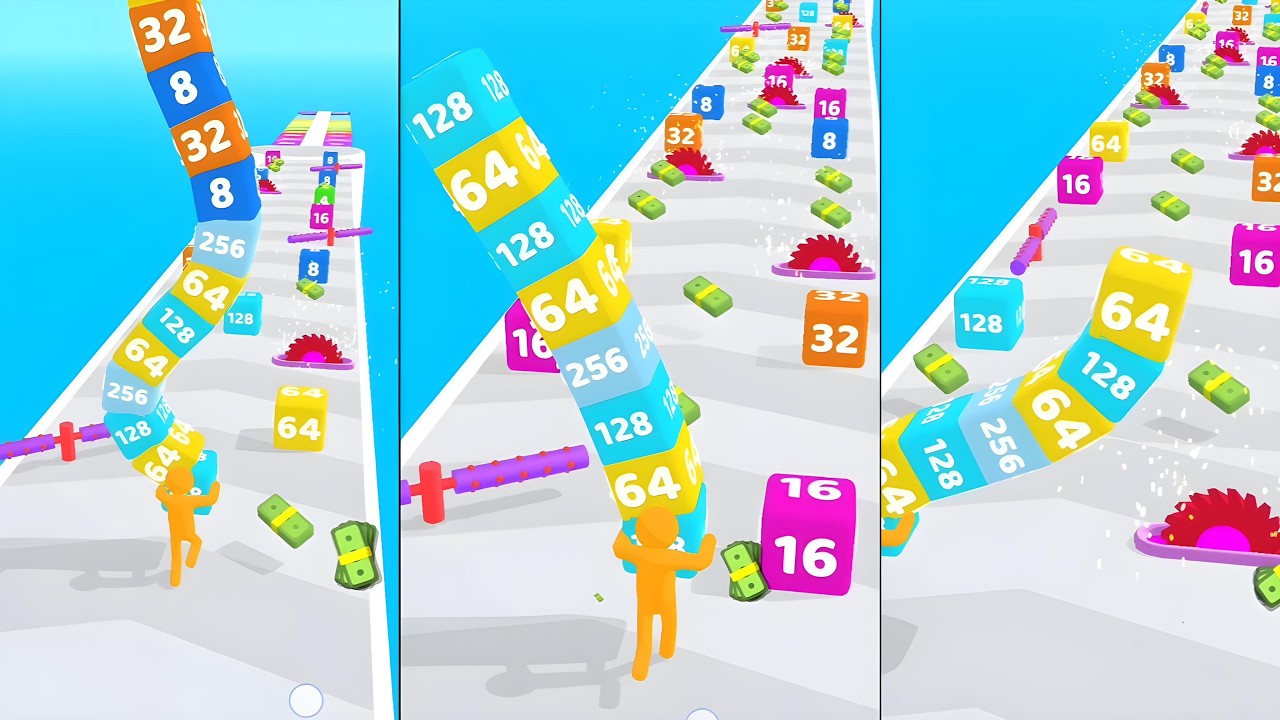 Cube Run 2048 - and made a greatest score of cubes by crowd in run ...