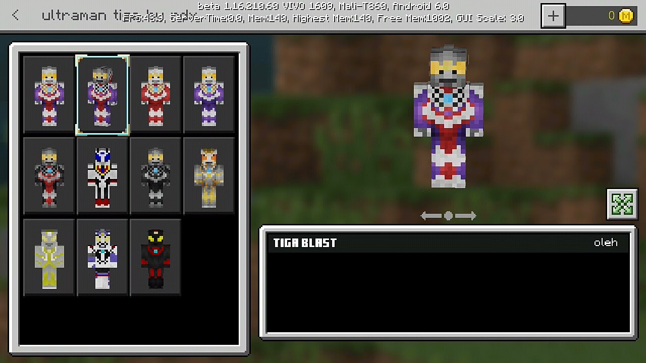 skin pack minecraft ultraman tiga - YouTube
