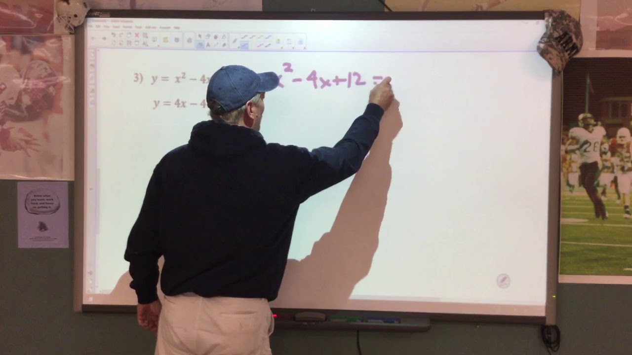 Solving Systems of Linear & Quadratic Equations - YouTube