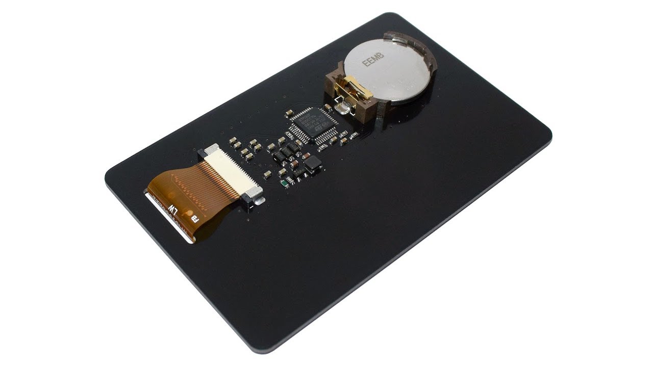 PCB Business Card with Three-color Electrophoretic Display (Test) - YouTube