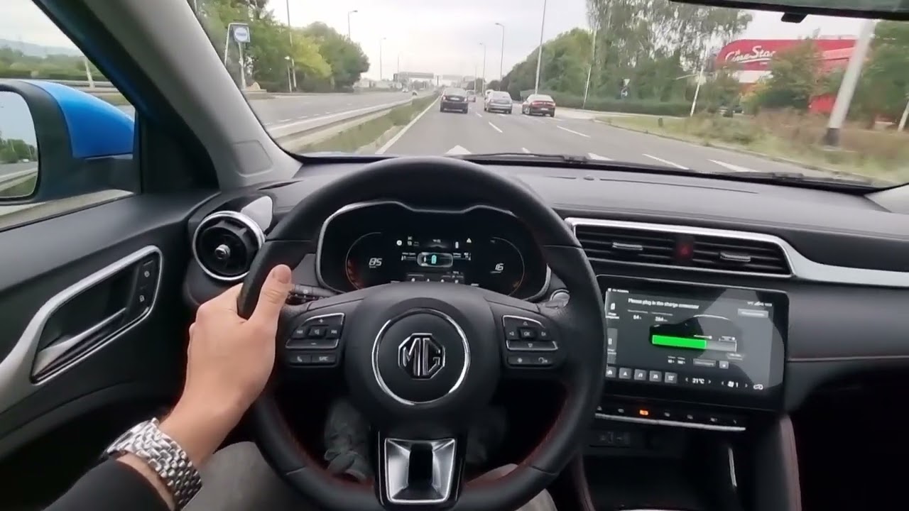 MG ZS EV - consumption on 130 km/h (POV city test, real range, KERS ...