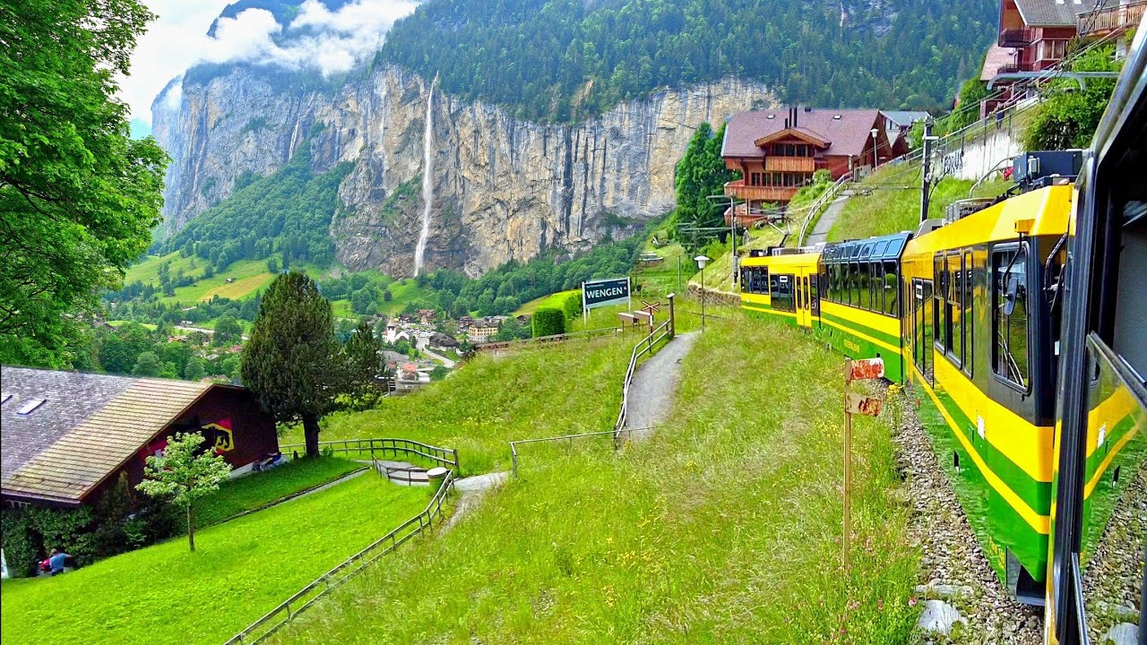 Train Ride from Lauterbrunnen to Kleine Scheidegg 🇨🇭 | Crash Landing on ...