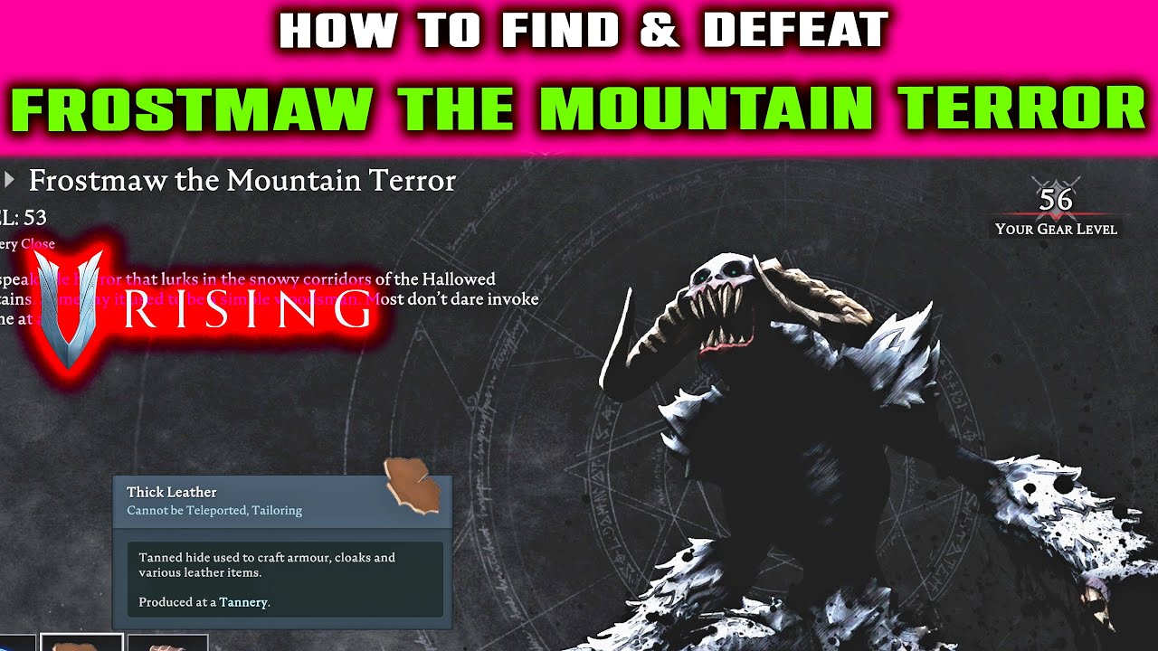 V Rising: How to Find & Defeat FROSTMAW THE MOUNTAIN TERROR BOSS ...